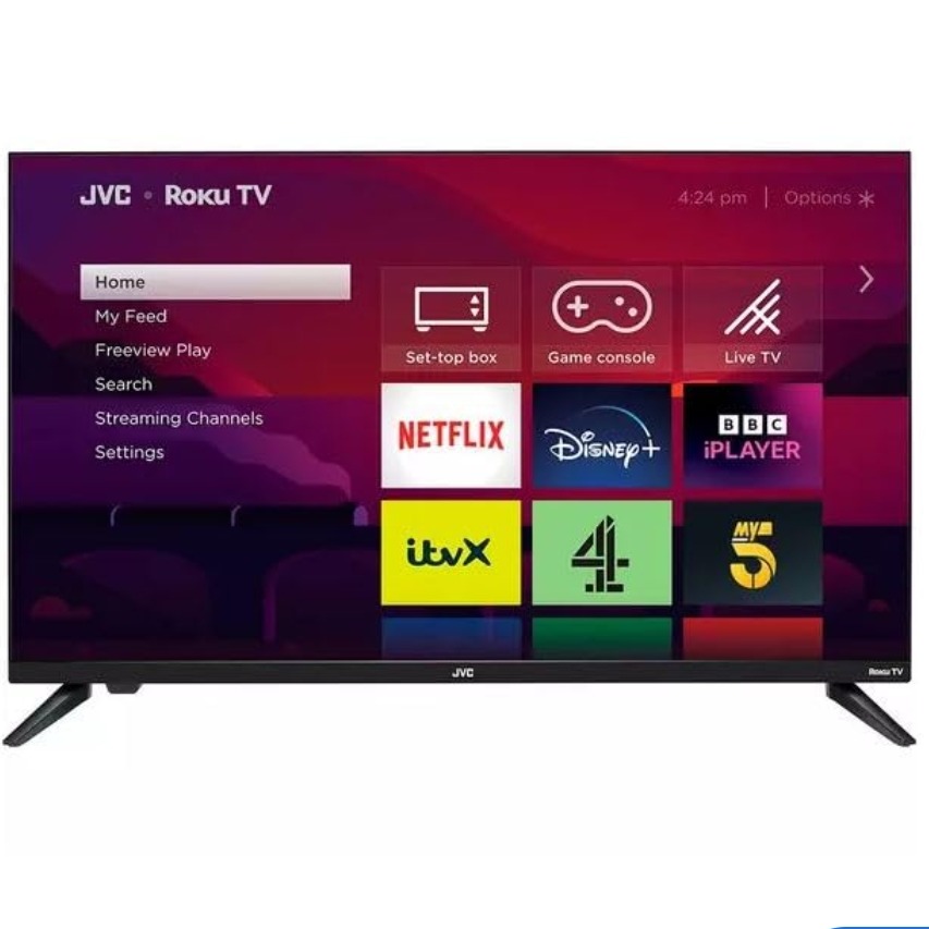 Pre-owned JVC LT-32CR250 32" Roku Smart LED TV - Own4Less